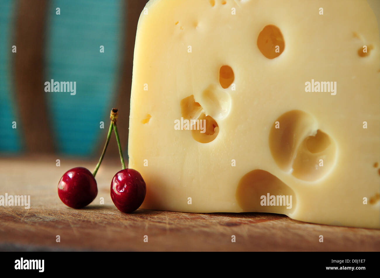 red cheery & yellow cheese Stock Photo - Alamy