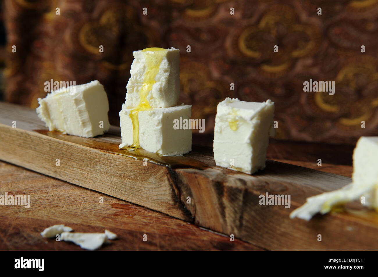 feta cheese & olive oil Stock Photo - Alamy