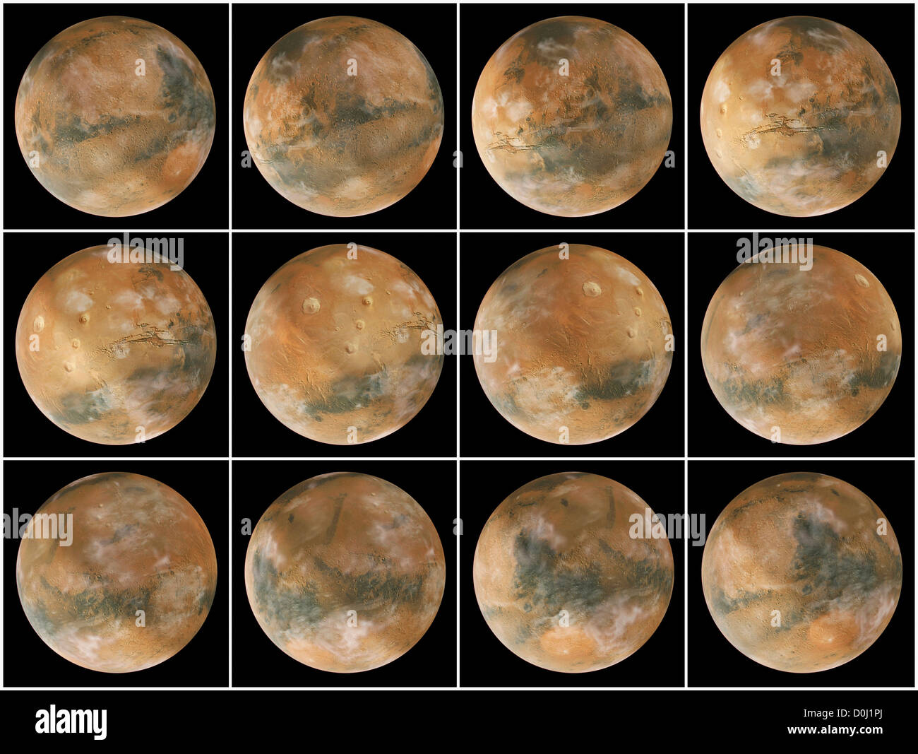 Digital Illustration of Mars' Rotation Stock Photo - Alamy
