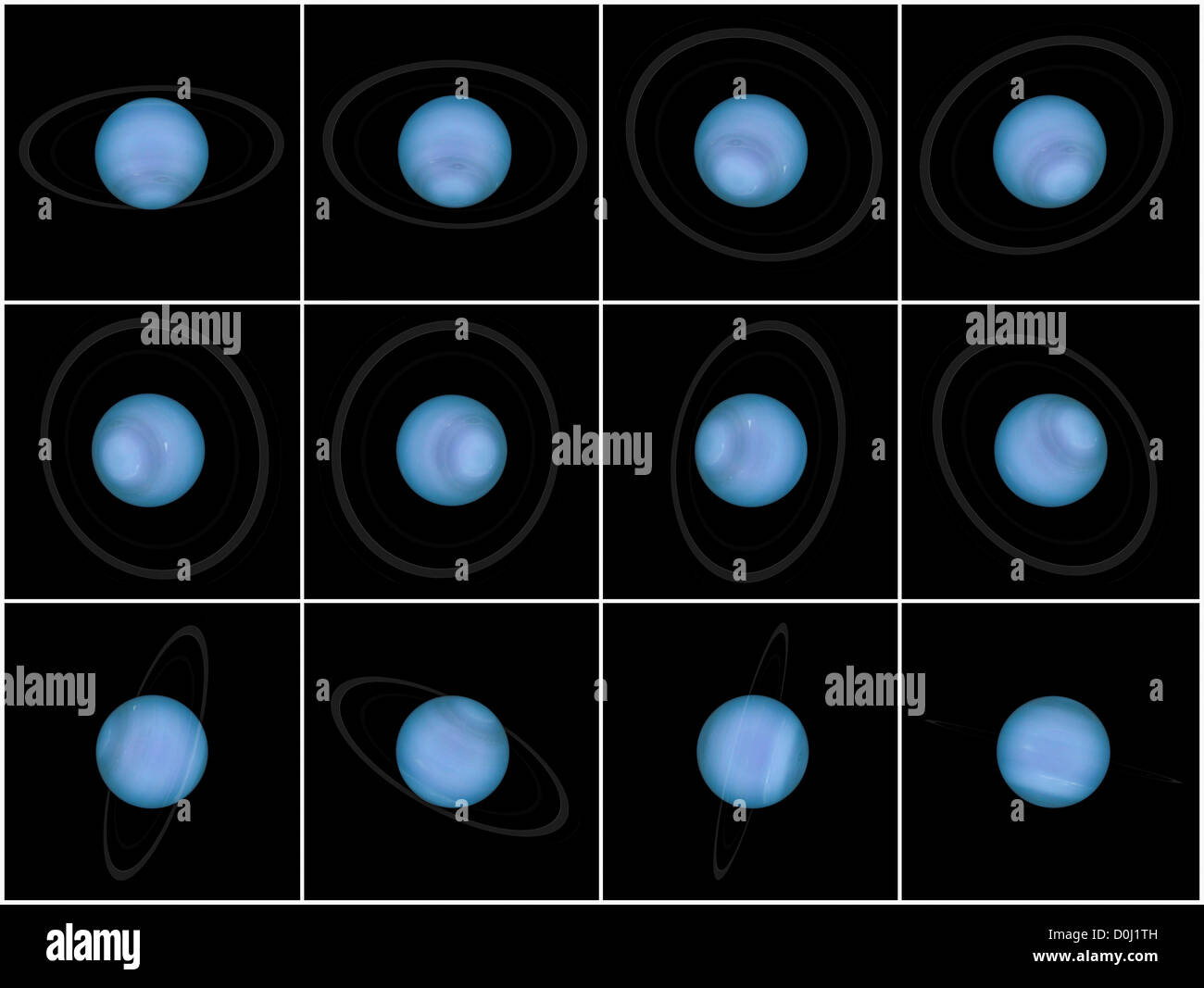 Digital Illustration of Neptune From Different Angles Stock Photo - Alamy