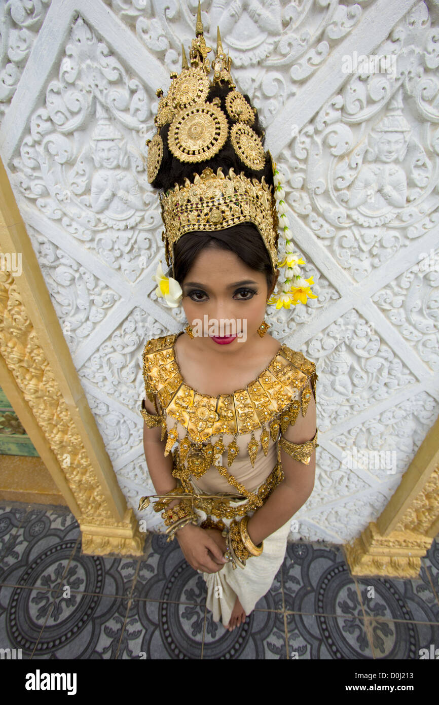 Apsara Dancer beautiful supernatural female in asian mythology Stock ...