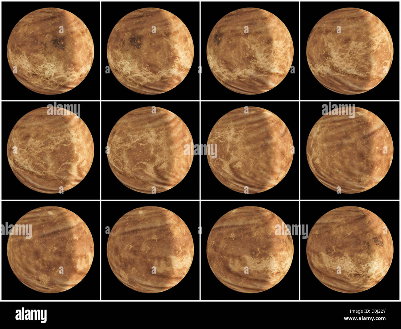 Digital Illustration of Venus' Rotation Stock Photo - Alamy