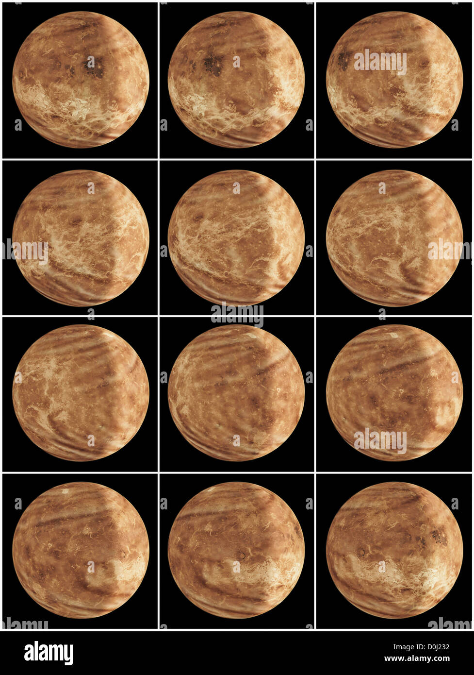 Digital Illustration of Venus' Rotation Stock Photo - Alamy