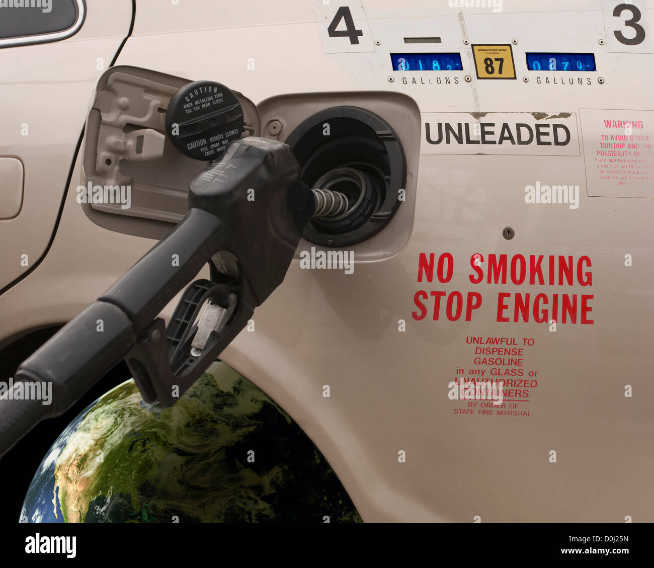 Car Fueled By Earth's Natural Resources Stock Photo - Alamy