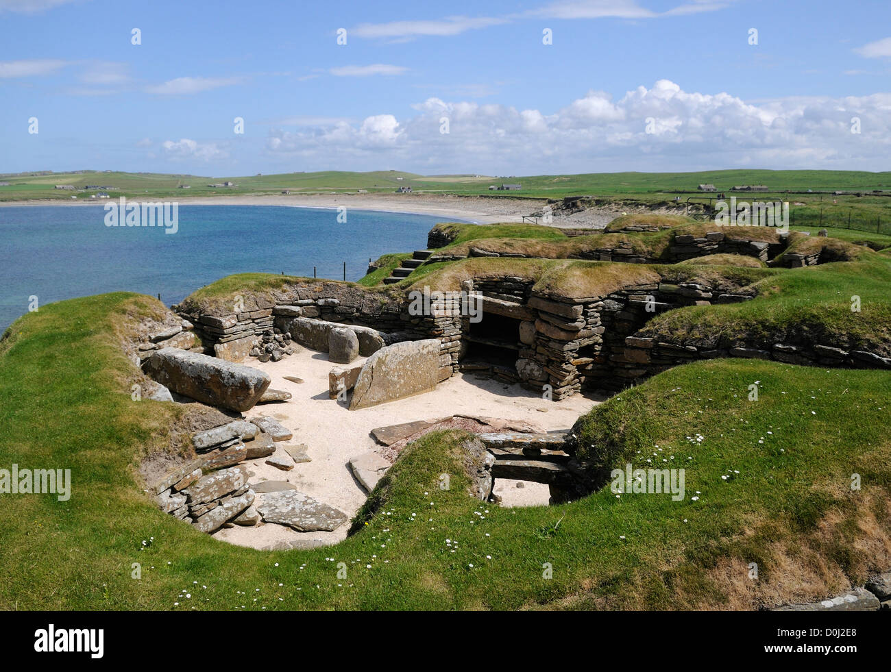 The interior of a four or five thousand year old neolithic house at ...