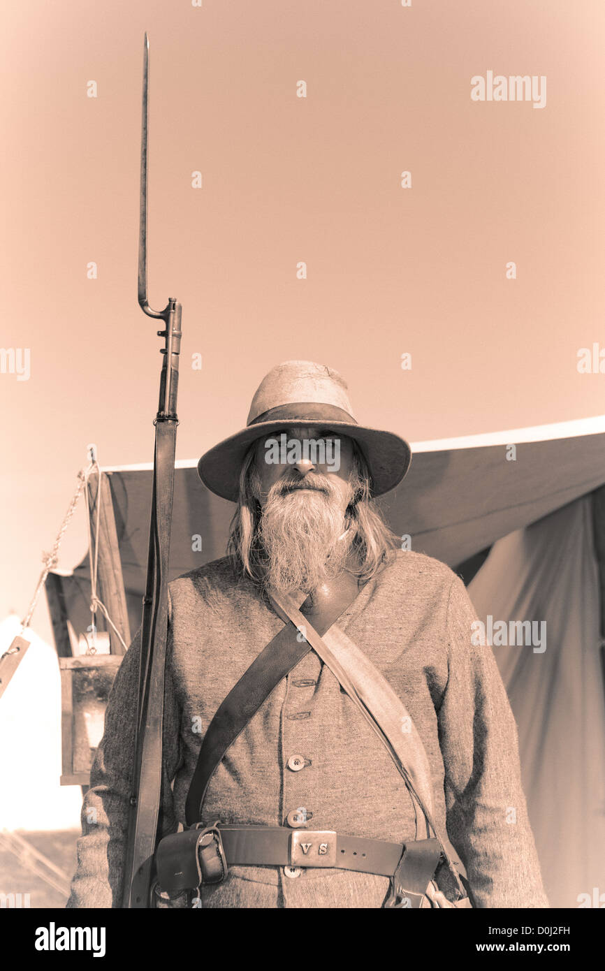 Soldier of the Confederate Army of the American Civil War Stock Photo ...
