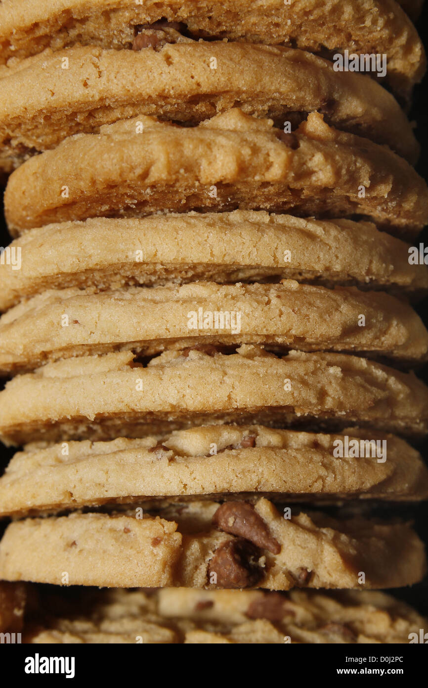 close up image of chocolate chip cookies Stock Photo - Alamy