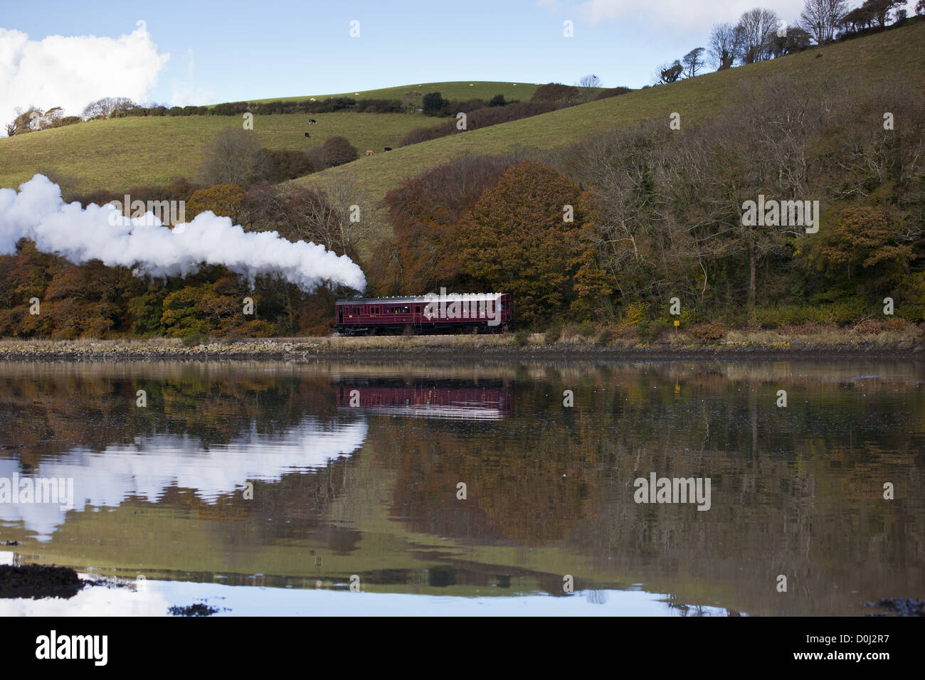 Railmotor on The Cornish Branch Line in Looe Stock Photo - Alamy