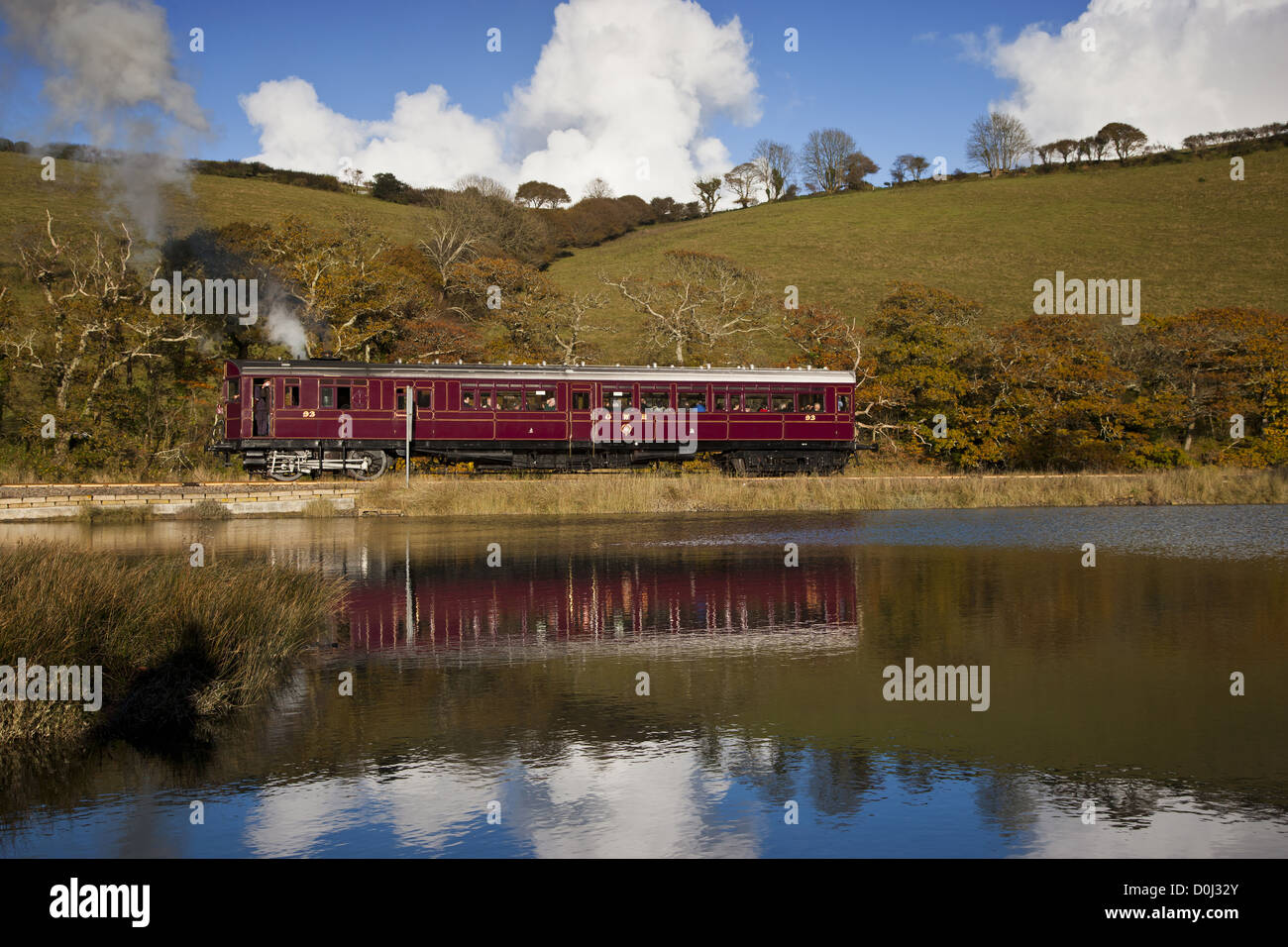 Railmotor on The Cornish Branch Line in Looe Stock Photo - Alamy