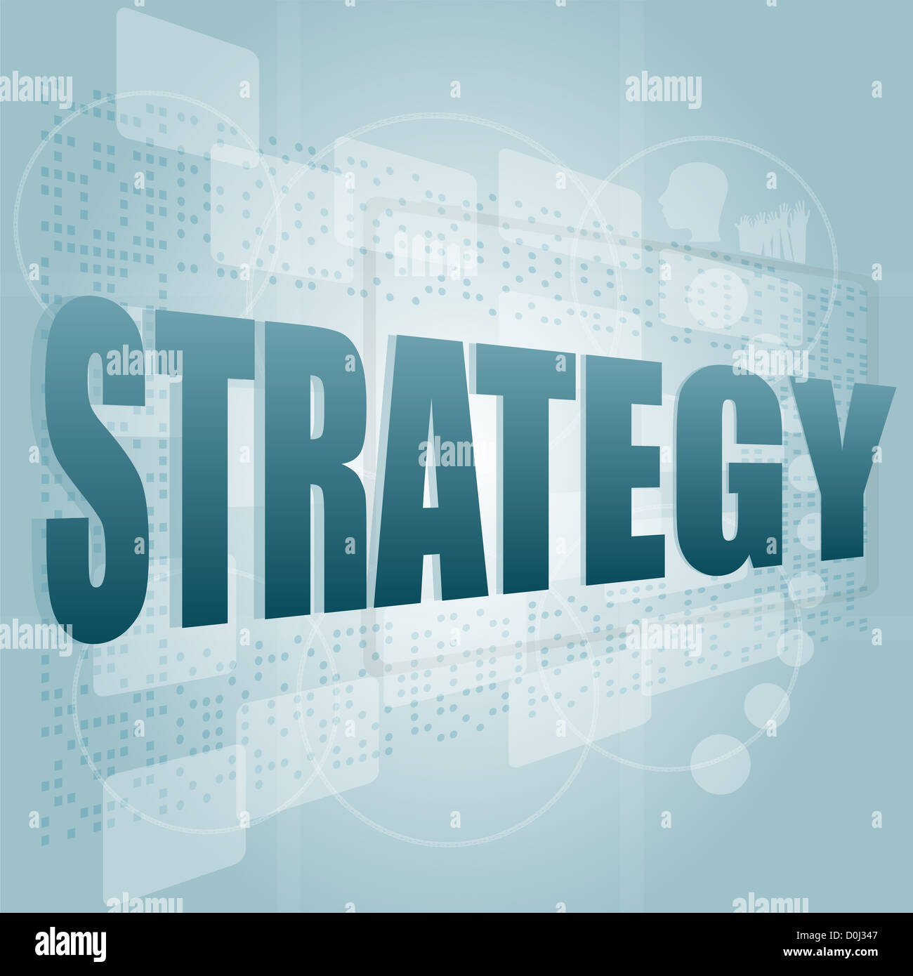 Business concept: pixelated words strategy on digital screen Stock ...