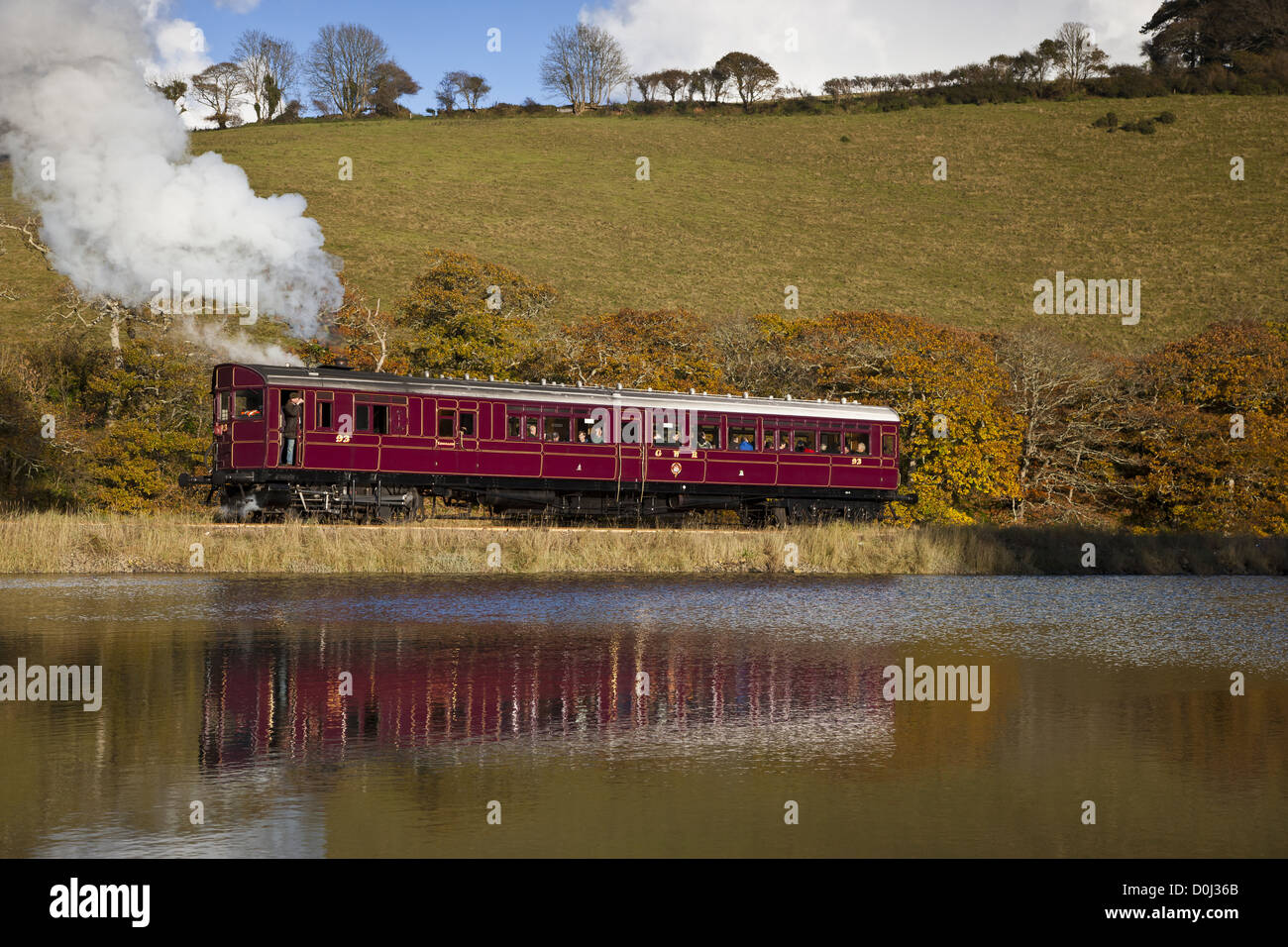 Railmotor on The Cornish Branch Line in Looe Stock Photo - Alamy