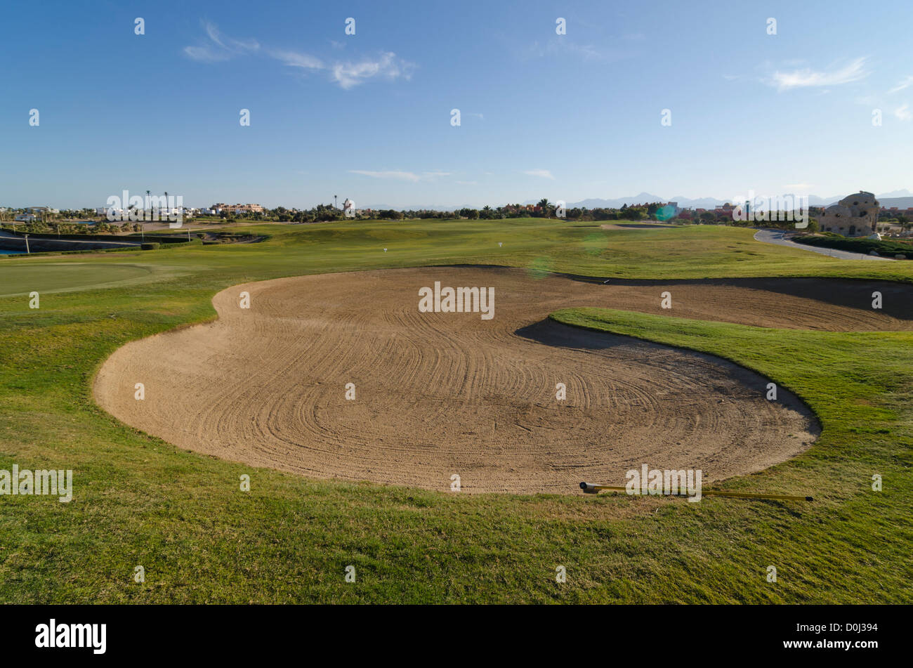 golf fields sunset green grass sport landscape Stock Photo - Alamy
