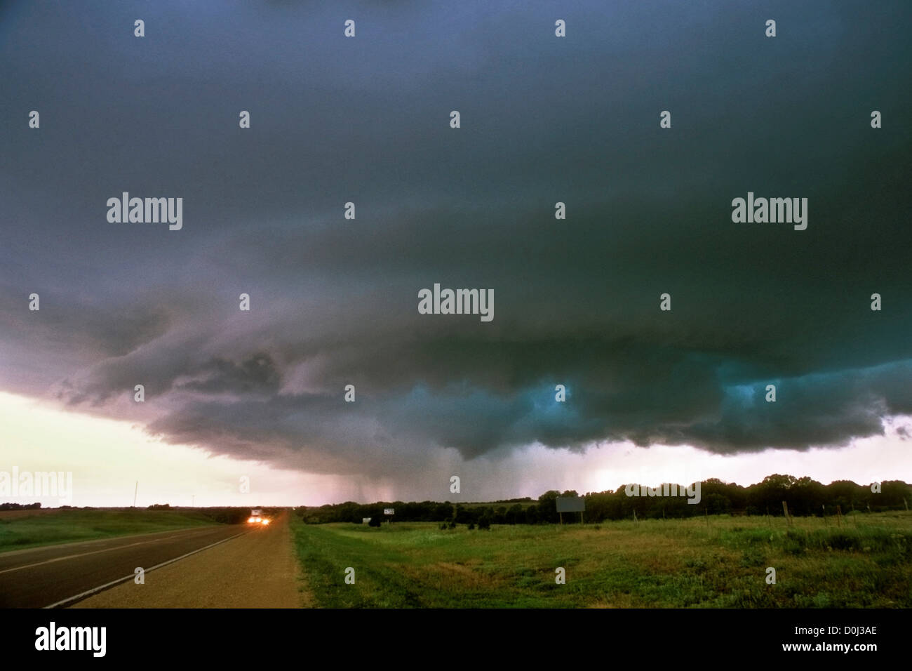 An Awesome Mesocyclone Churns Across the Kansas Sky Stock Photo - Alamy