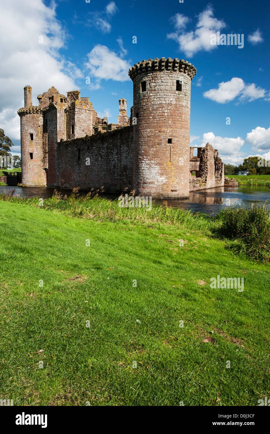 A view toward Caerlaverock Castle Stock Photo - Alamy