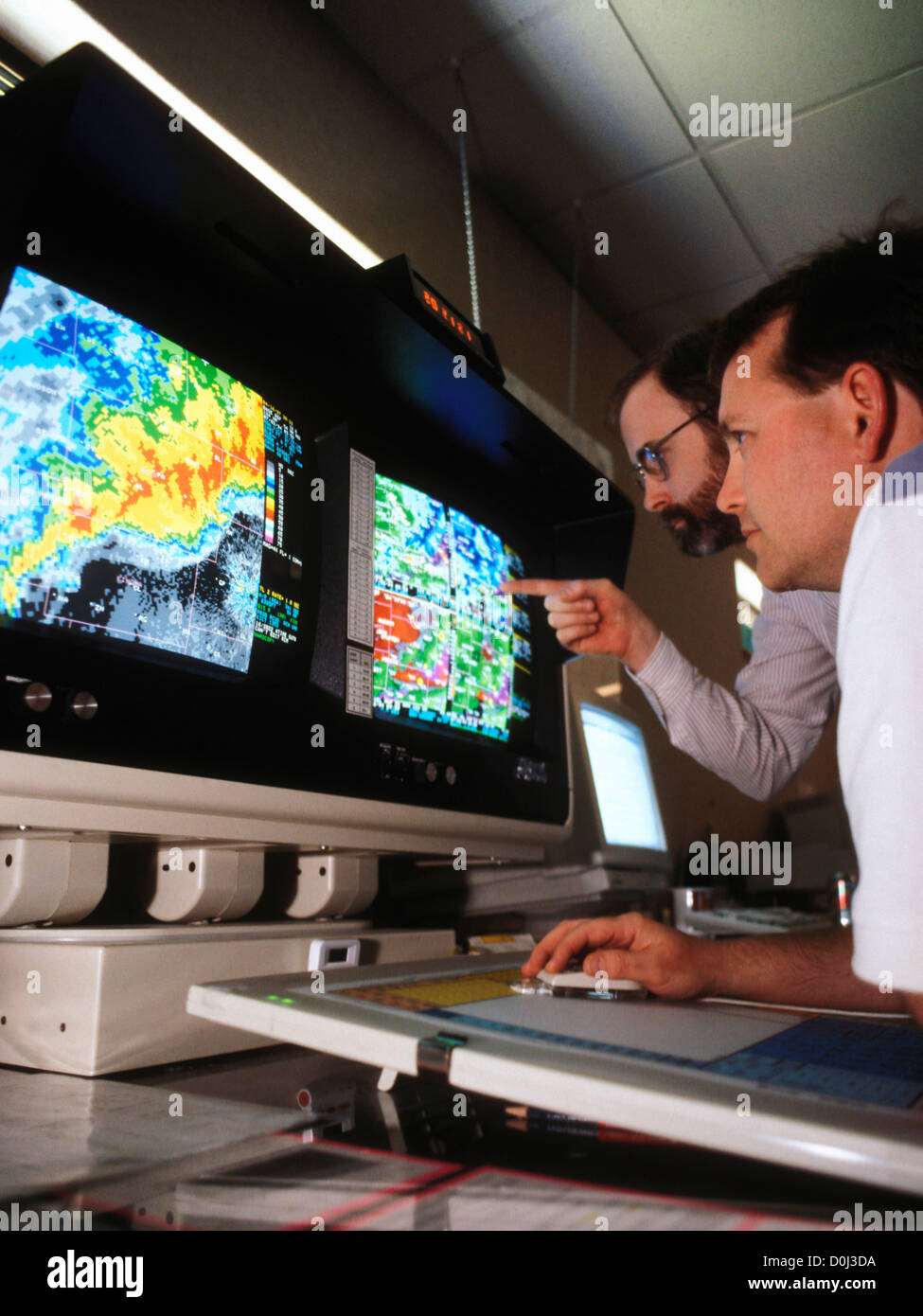 Meteorologists Watch a Severe Storm Develop Stock Photo - Alamy