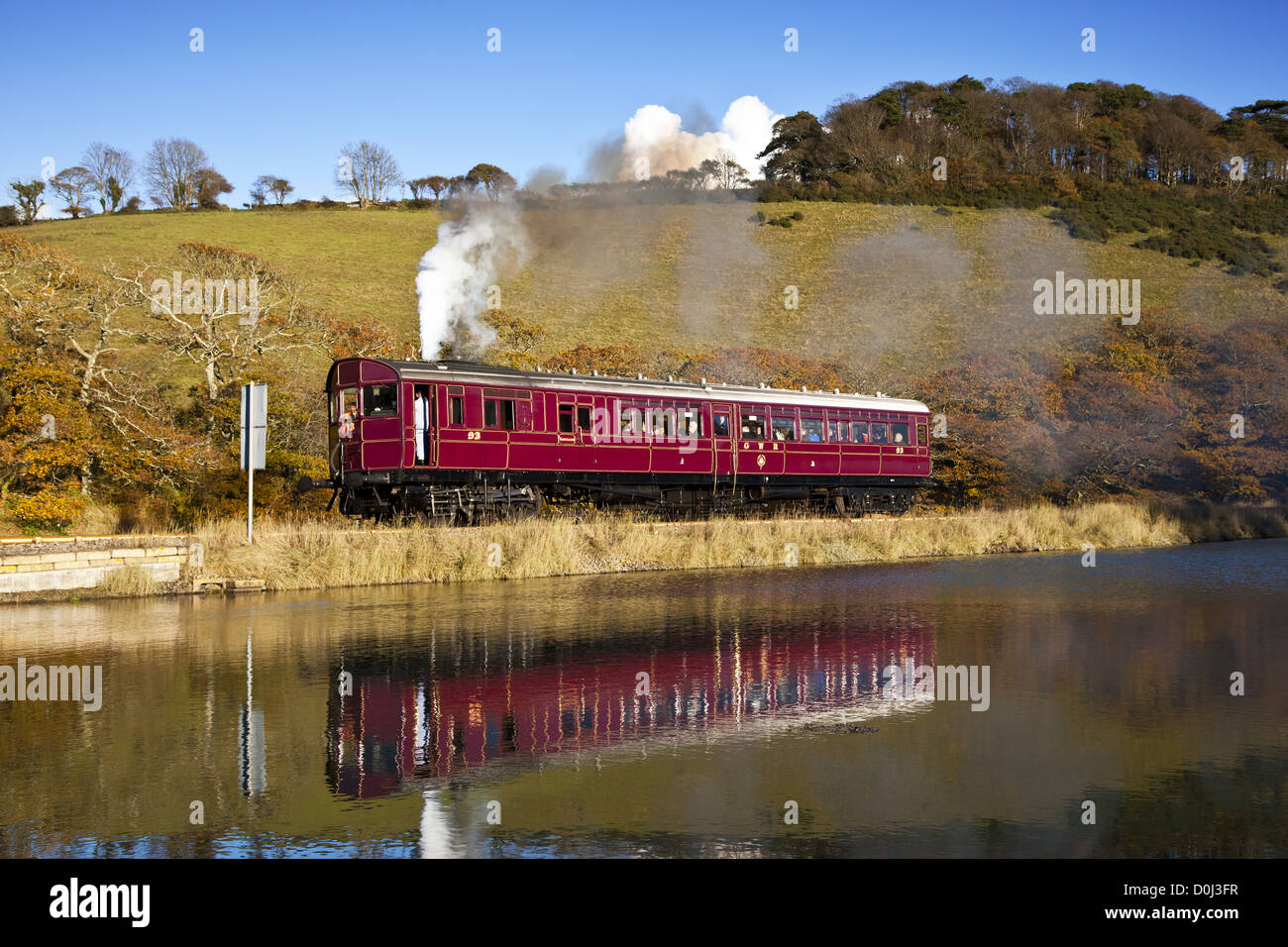 Railmotor on The Cornish Branch Line in Looe Stock Photo - Alamy