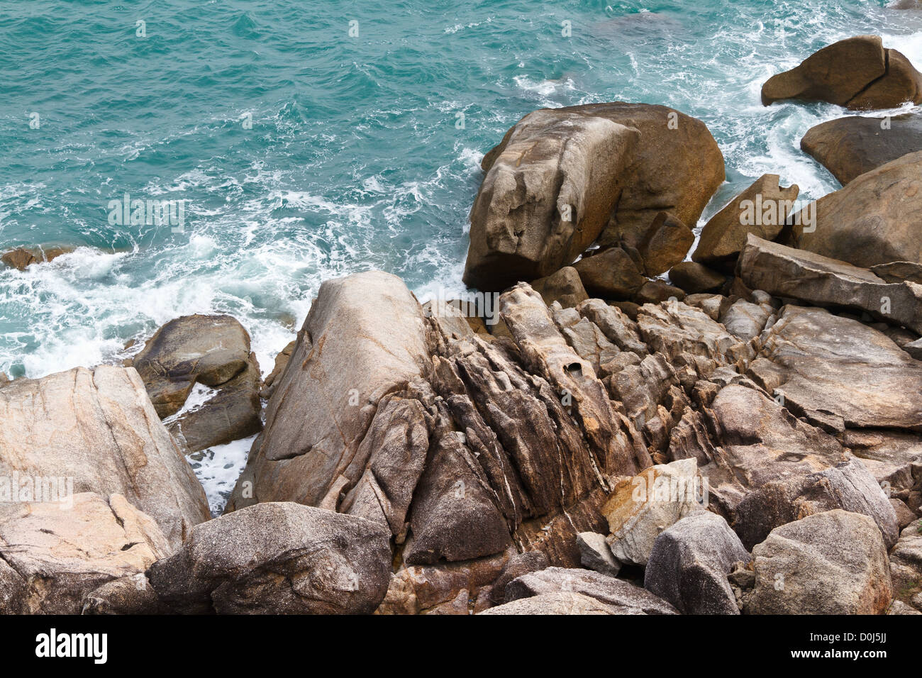 Rocks in the Ocean on Lamai Beach on Ko Samui, Thailand Stock Photo - Alamy
