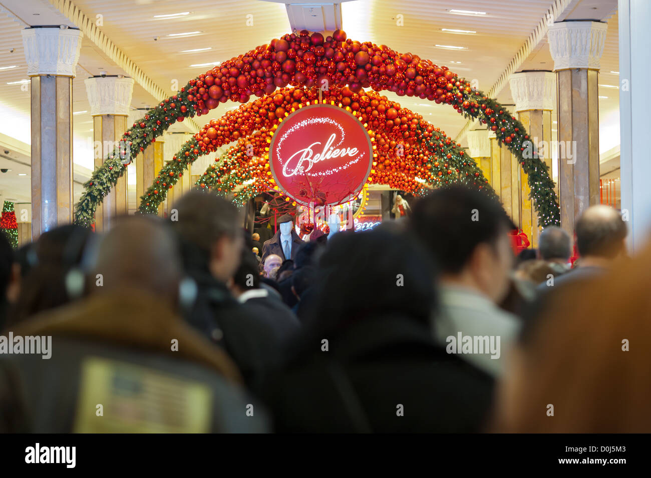 Shoppers in the Macy's Herald Square flagship store in New York on ...