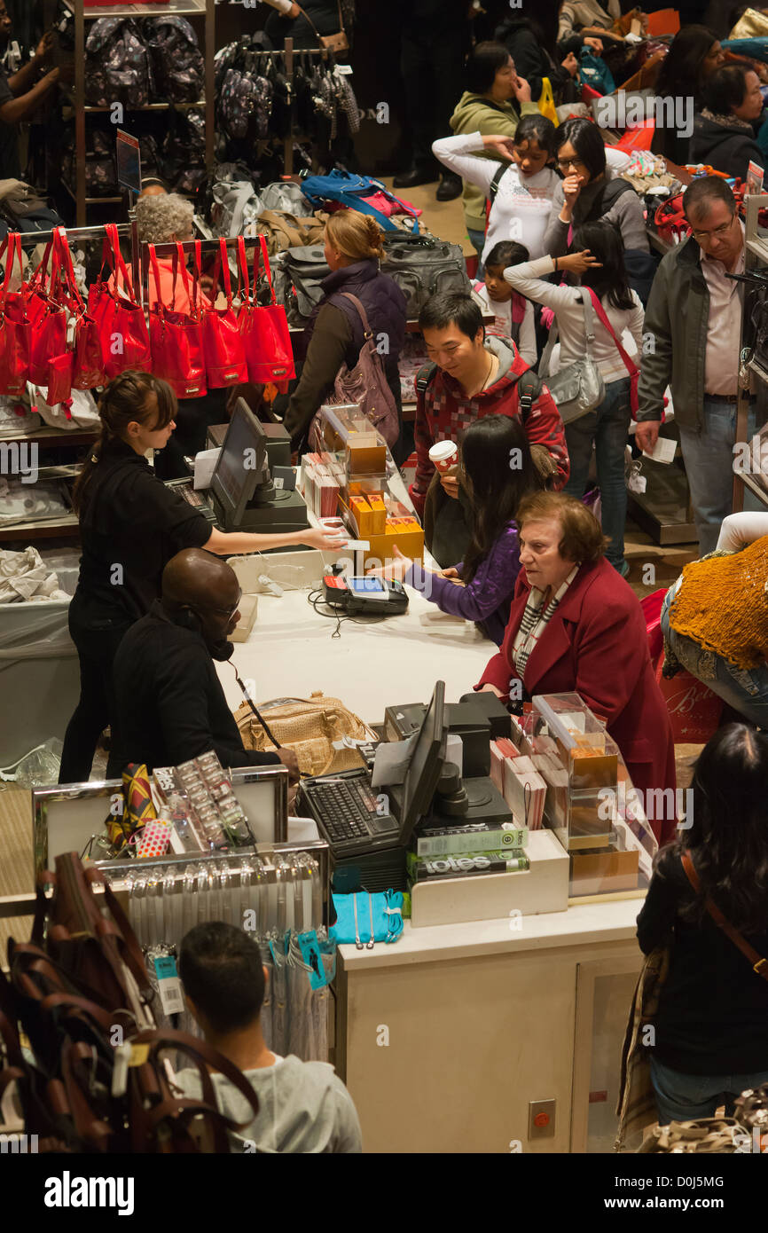 Shoppers in the Macy's Herald Square flagship store in New York on ...