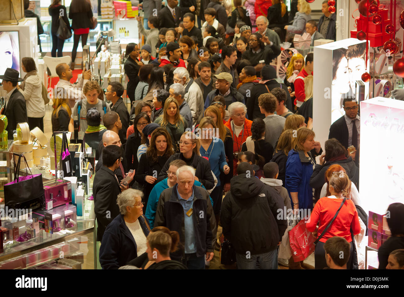 Shoppers in the Macy's Herald Square flagship store in New York on ...