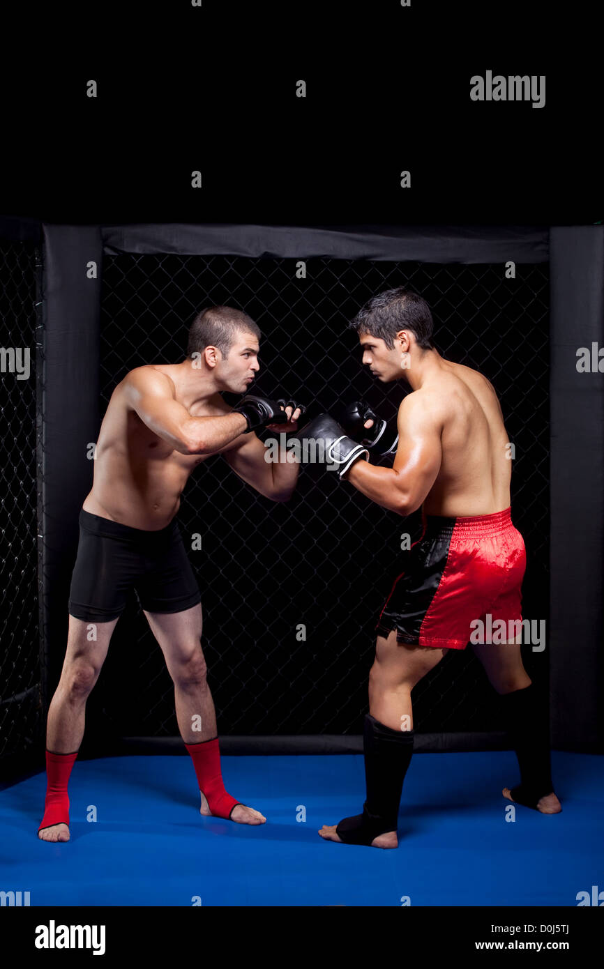 Mixed martial artists before a fight Stock Photo - Alamy