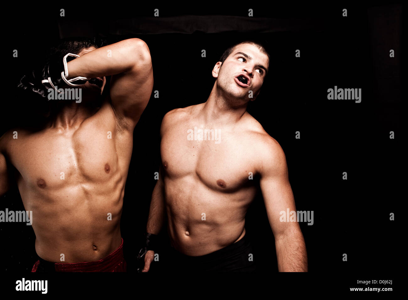 Mixed martial artists punching hi-res stock photography and images - Alamy