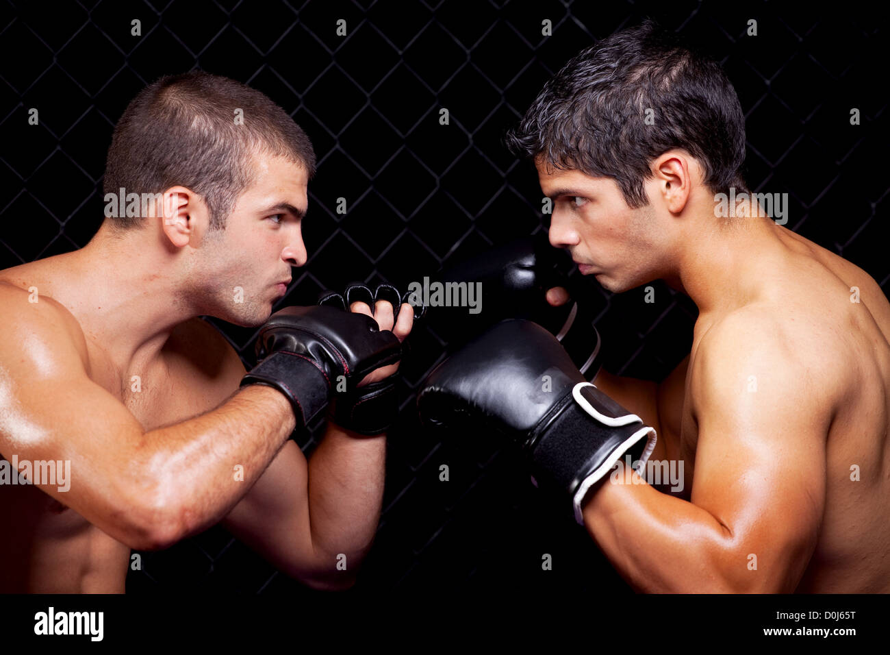 Mixed martial artists before a fight Stock Photo - Alamy