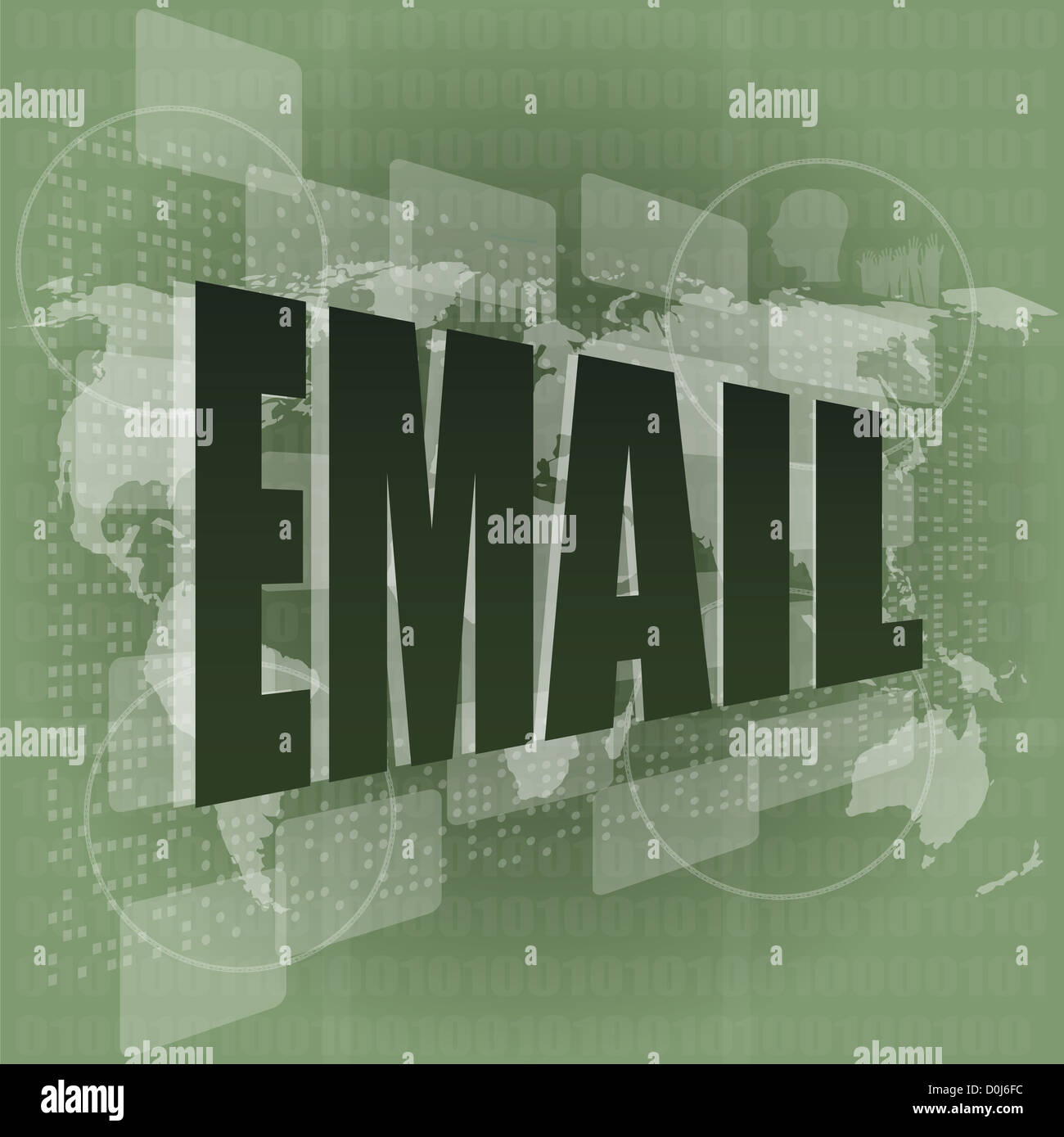 business concept: pixelated words email on digital screen Stock Photo ...