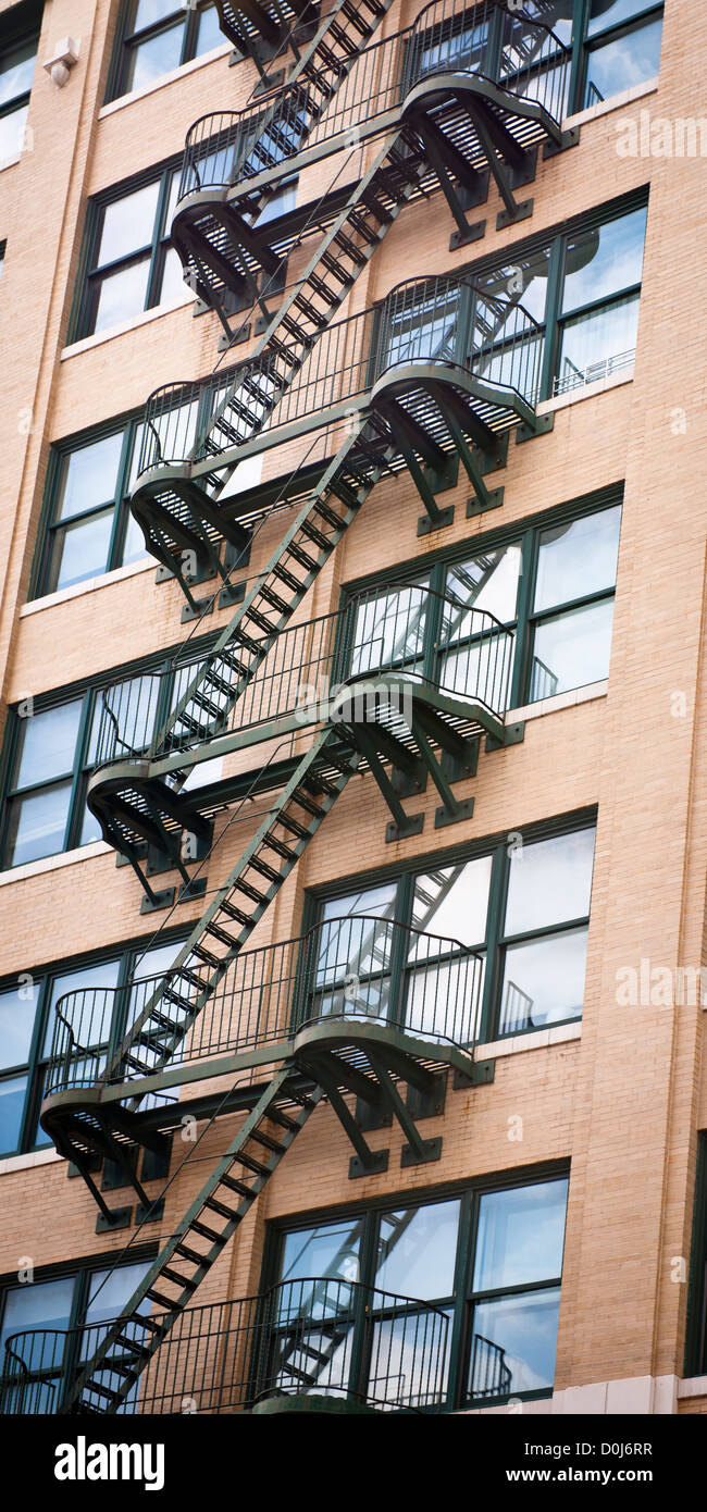 Fire escape zig zag hi-res stock photography and images - Alamy
