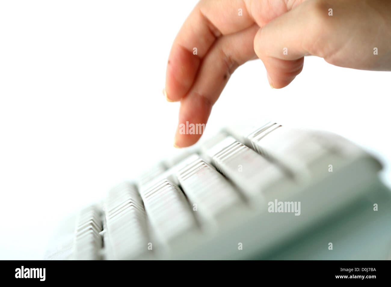 girl hands typing on keyboard macro close up Stock Photo - Alamy