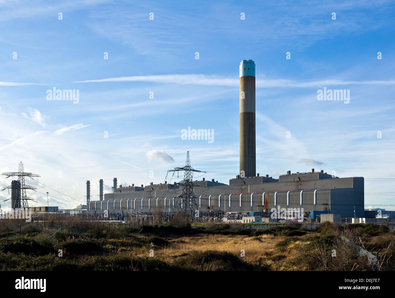 A view toward Grain Power Station Stock Photo - Alamy