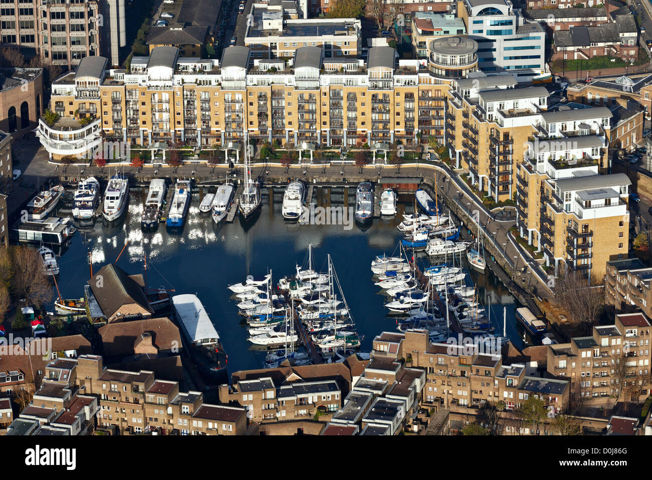 St katherine's docks aerial hi-res stock photography and images - Alamy