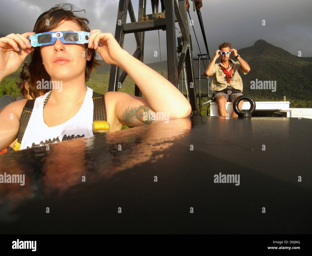 Watching eclipse hi-res stock photography and images - Alamy