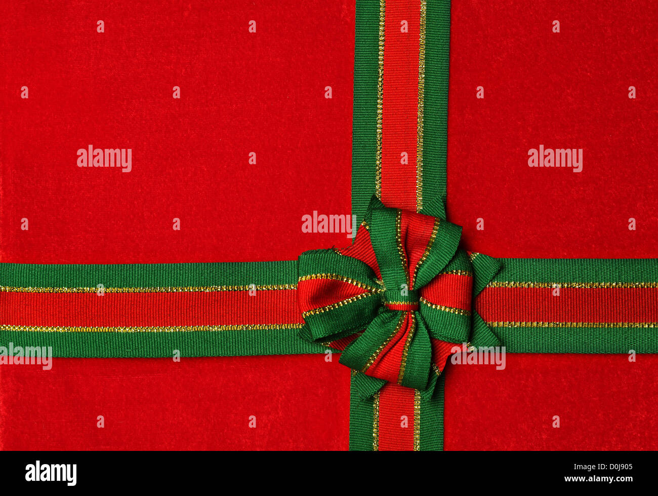 Red and green christmas ribbon Stock Photo - Alamy