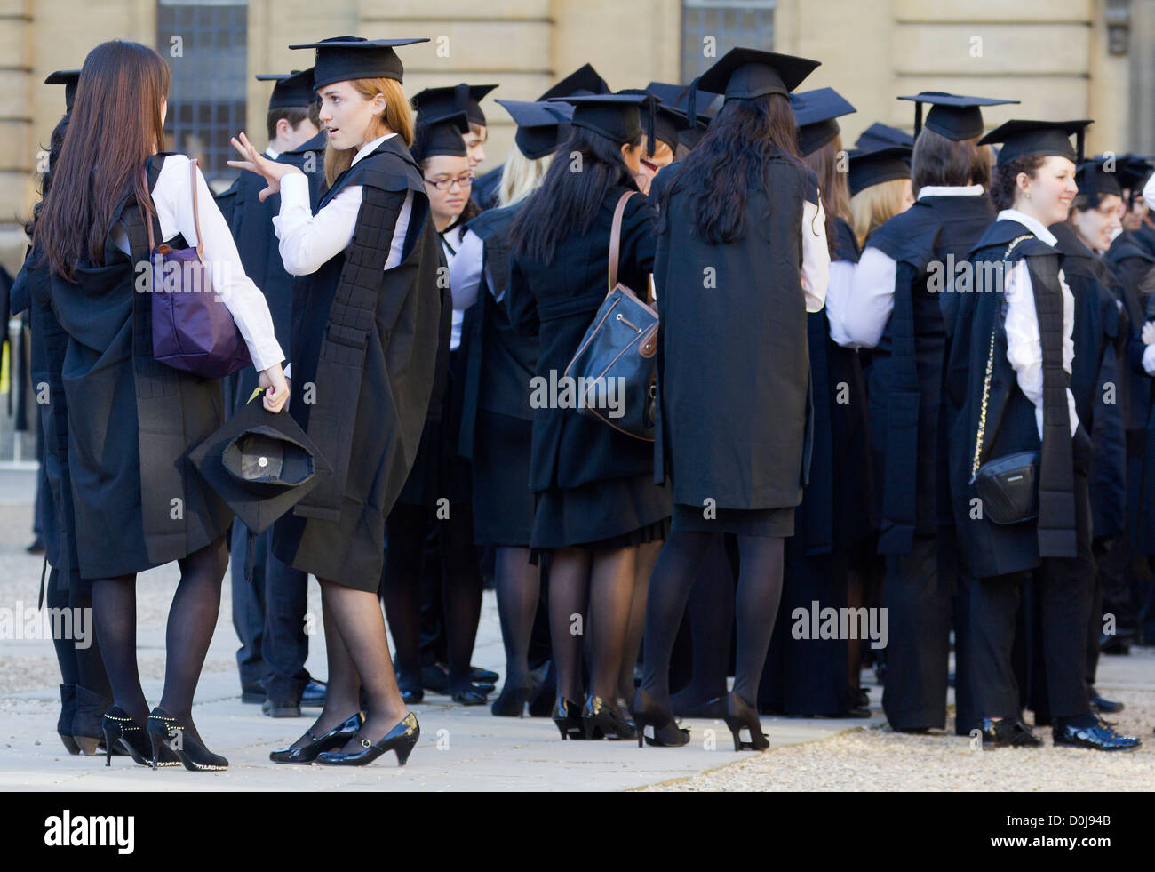 Students queueing for the matriculation ceremony at The Sheldonian ...
