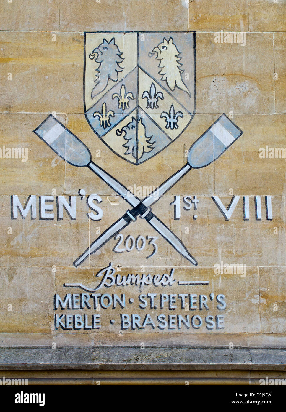 High-class graffiti on the walls of Trinity College in Oxford Stock ...