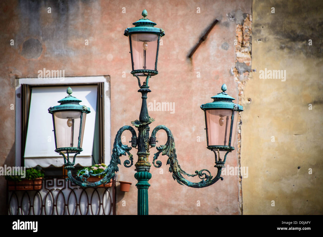street light venice italy Stock Photo - Alamy