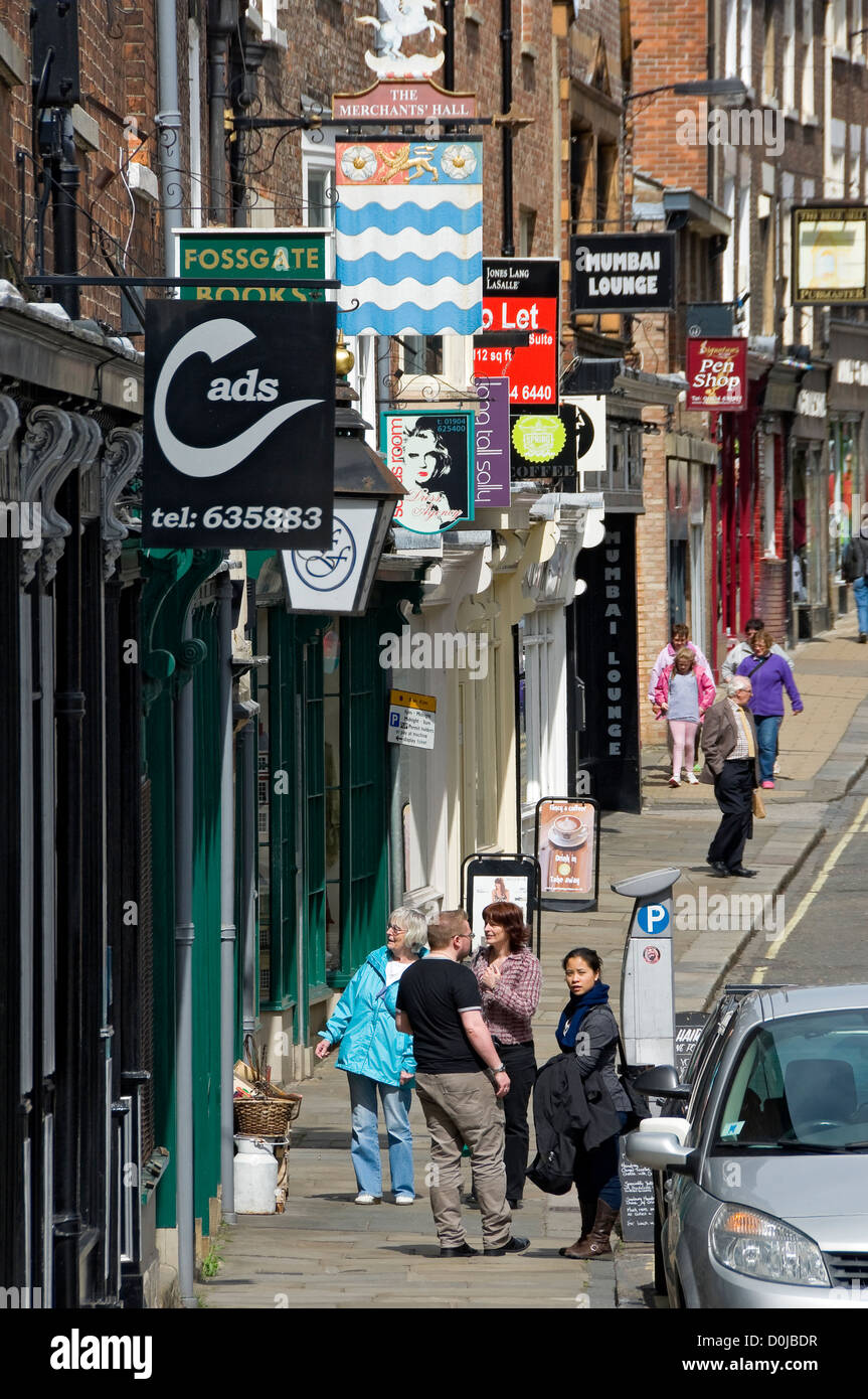 A view along Fossgate in York Stock Photo - Alamy