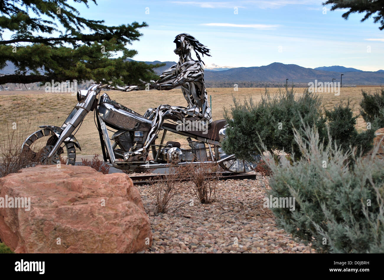 Freedom biker in nature Stock Photo - Alamy