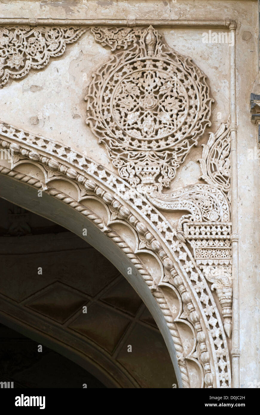 Details inThe Ibrahim-Rauza in Bijapur, Karnataka,India Stock Photo - Alamy