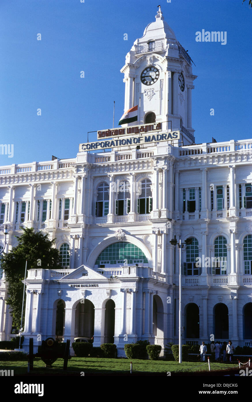 Ripon Buildings; Corporation of Madras built in 1931, Chennai;Madras ... Ripon Buildings; Corporation of Madras built in 1931, Chennai;Madras ...