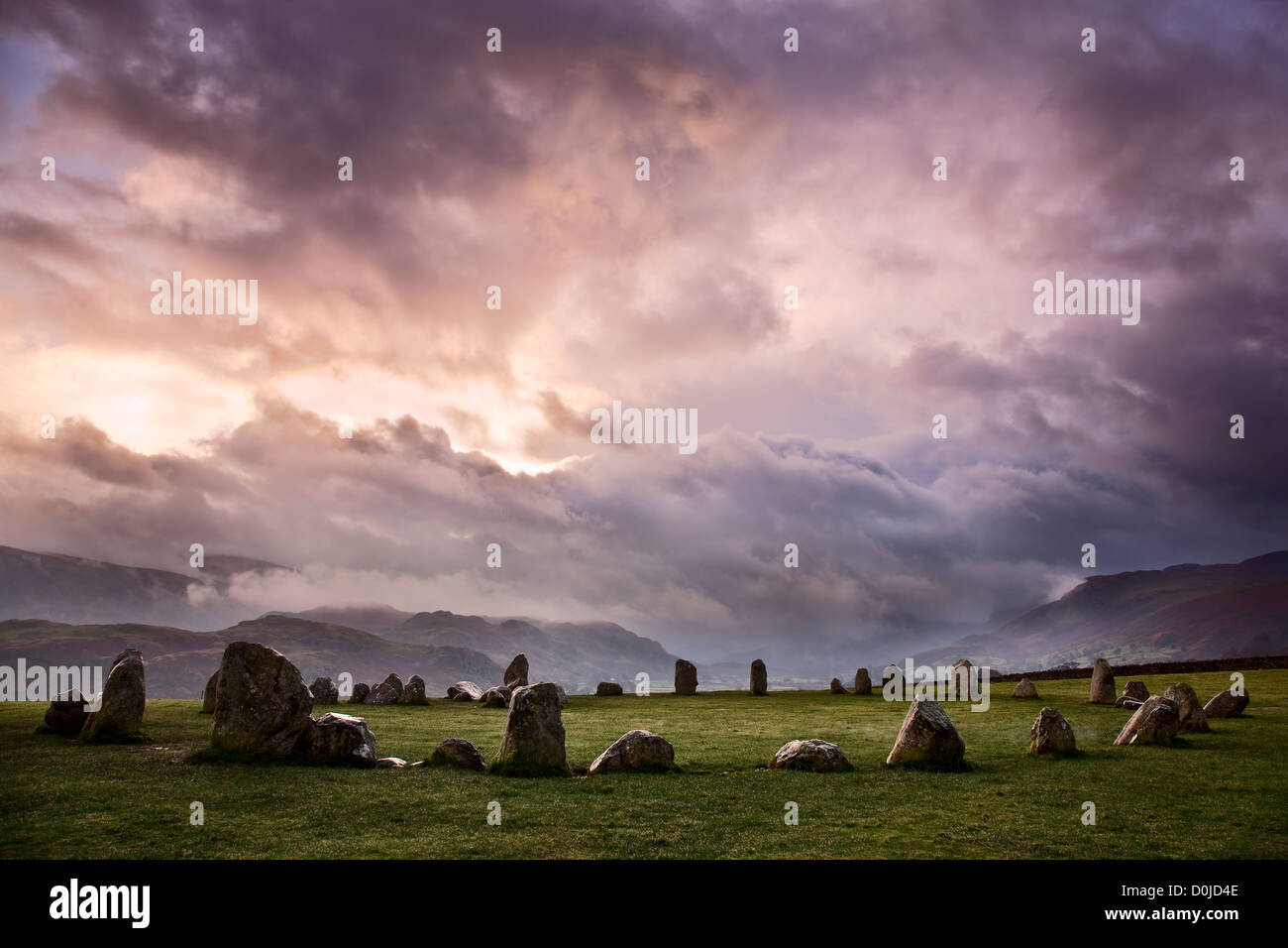 Castlerigg Stone Circle in the Lake District National Park Stock Photo ...