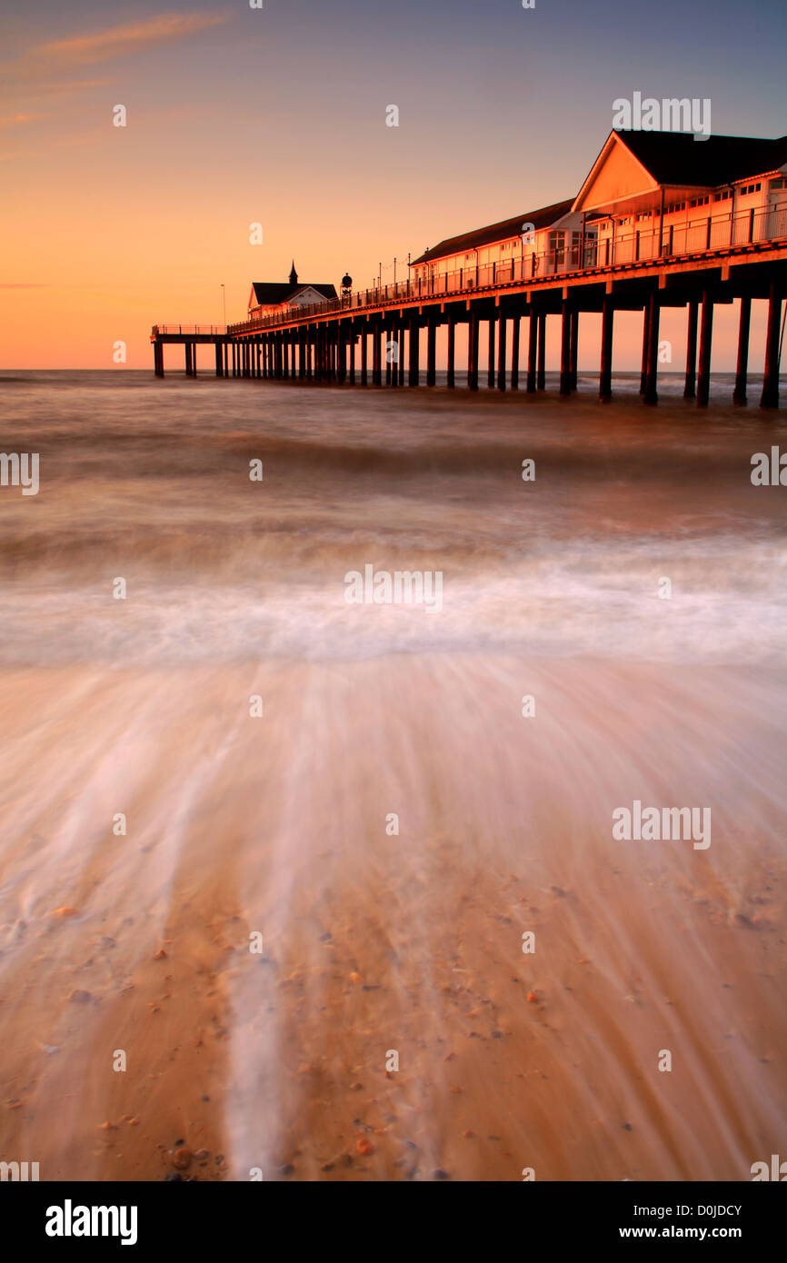 Southwold Pier at sunrise on the Suffolk coast Stock Photo - Alamy