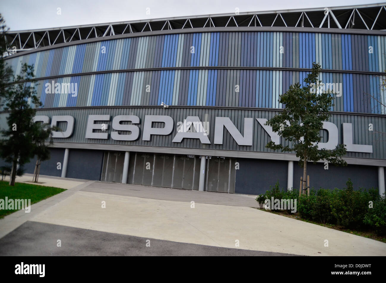 RCD Espanyol football team stadium. Spanish soccer team of 1st League ...