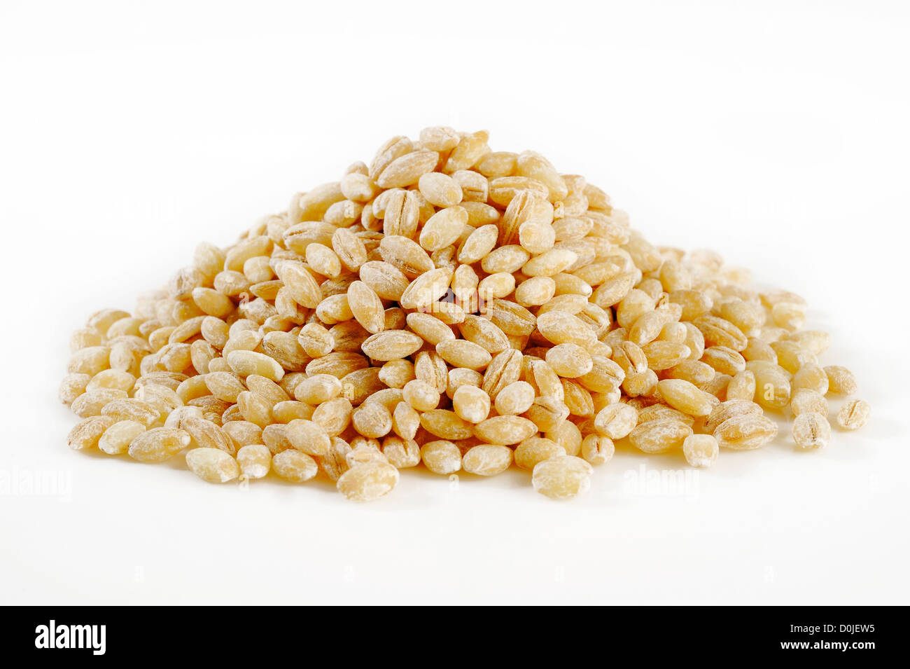Pearl Barley rice on white background Stock Photo - Alamy