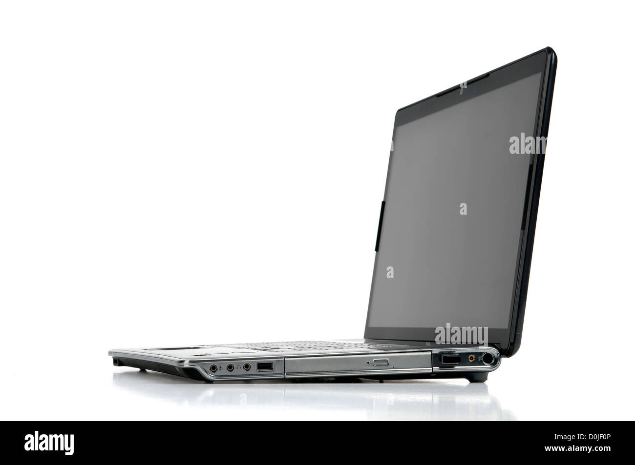 Laptop isolated against a white background Stock Photo - Alamy