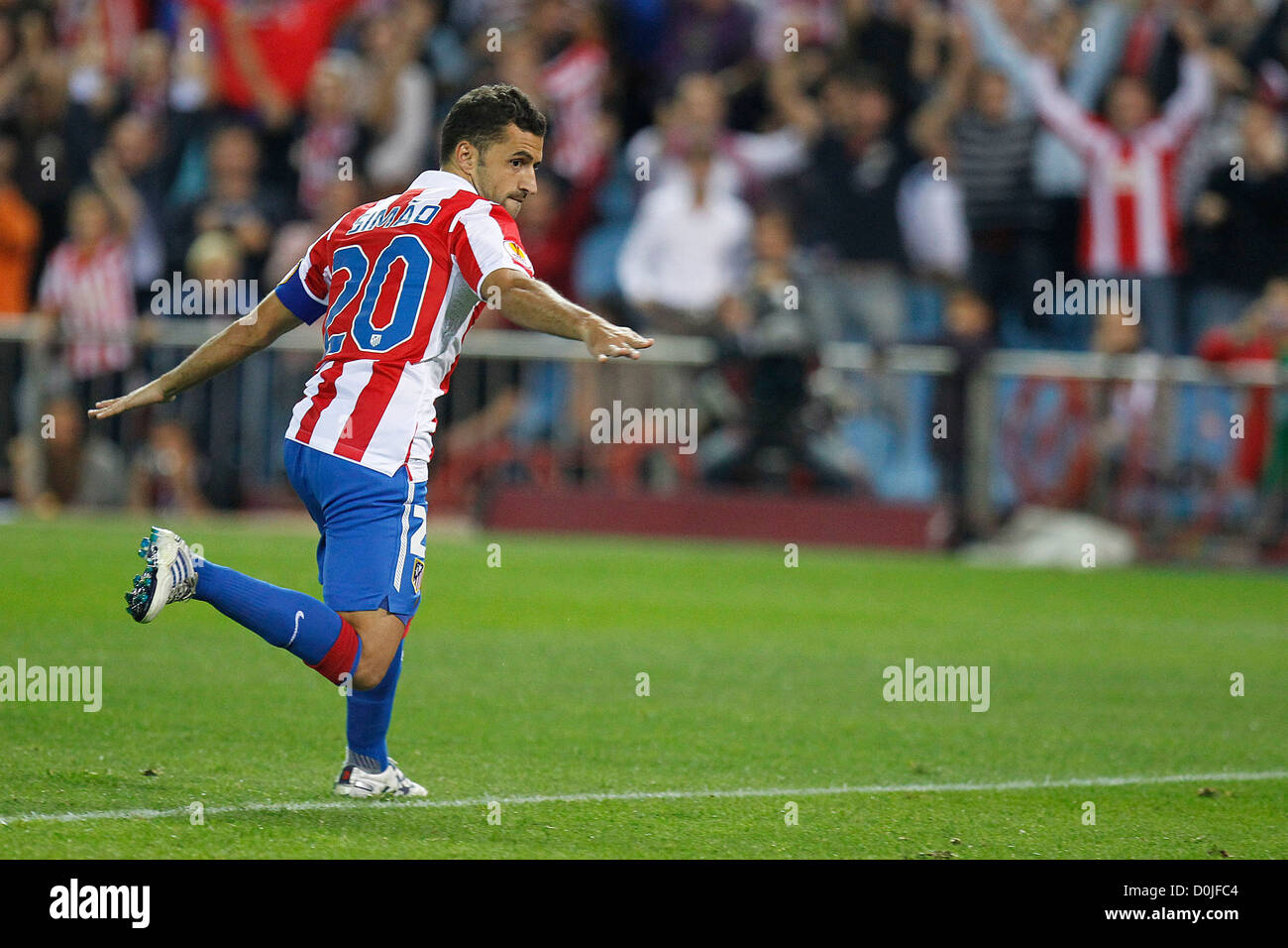Simao Sabrosa Atletico Madrid v Bayer Leverkusen during the UEFA Europa ...