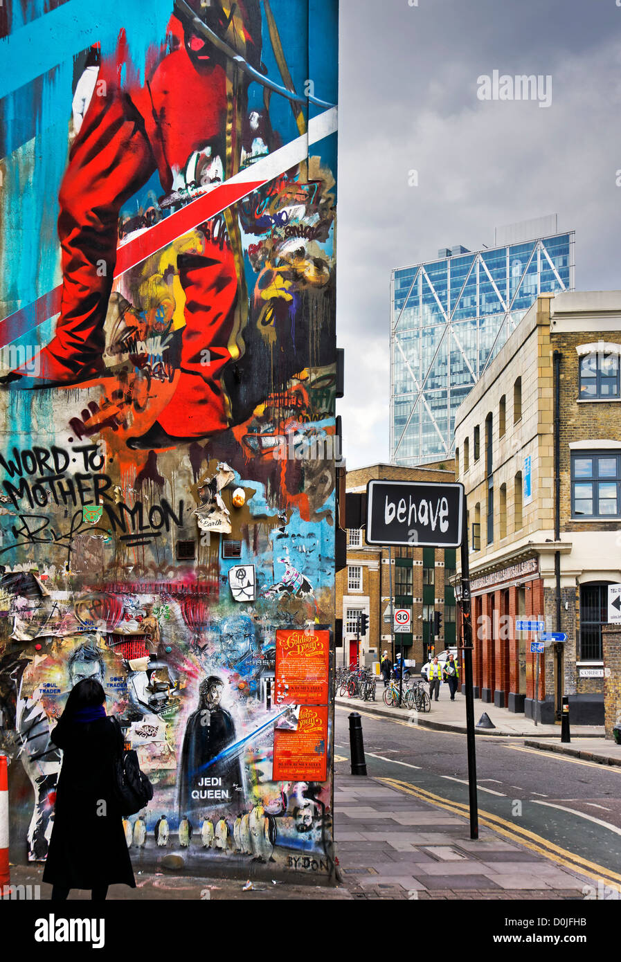 Urban East London with smart City buildings in the distance Stock Photo ...