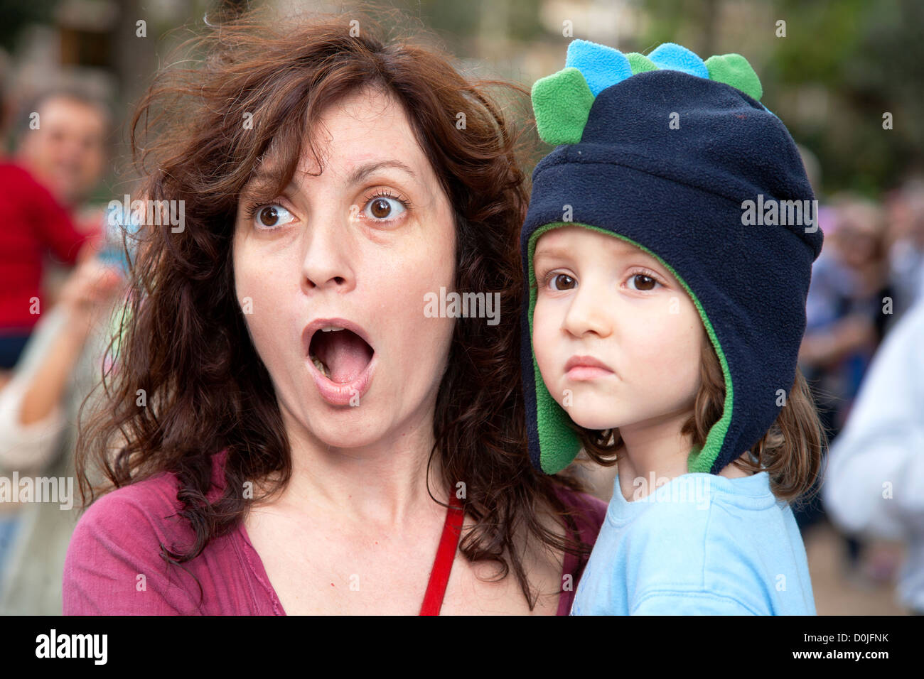 Spanish mother and son watch in horror as a human castle collapses ...