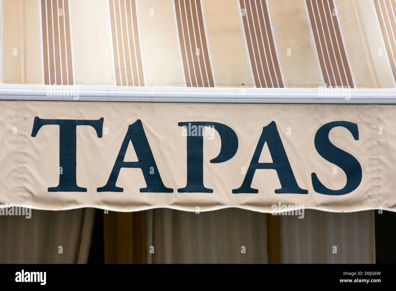Tapas Sign, Spain Stock Photo - Alamy
